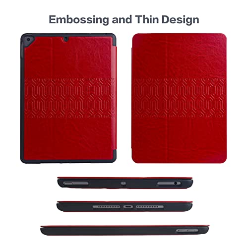 HFcoupe Cases and Covers for iPad (Red, 10.2 inch iPad Case)