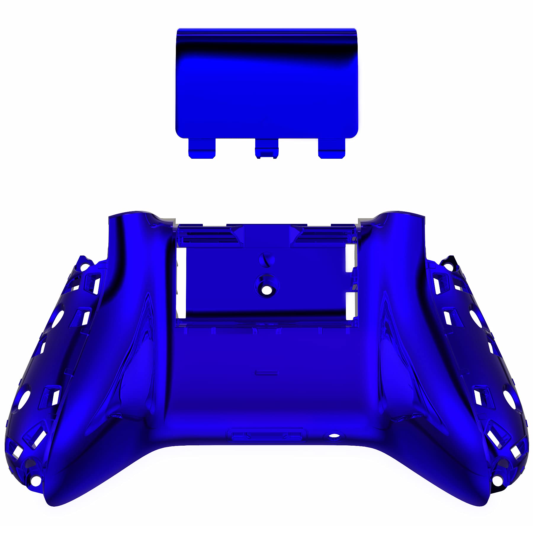 eXtremeRate Chrome Blue Replacement Side Rails + Back Shell + Faceplate for Xbox Series X/S Controller