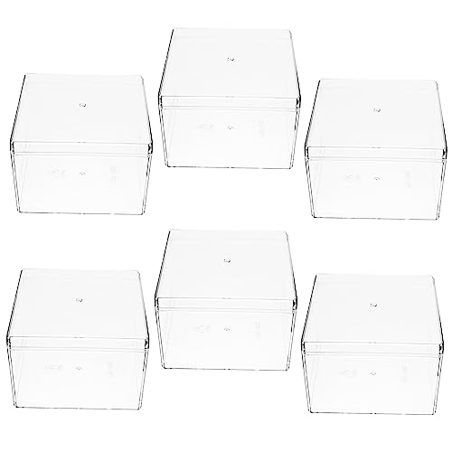 ULTECHNOVO 6pcs Boxes Transparent Mousse Box Mini Food Containers Cupcake Boxes Disposable Cake Containers Clear Cupcake Boxes Bakery Take Out Containers Toy Containers Transparent Box Ps Pie