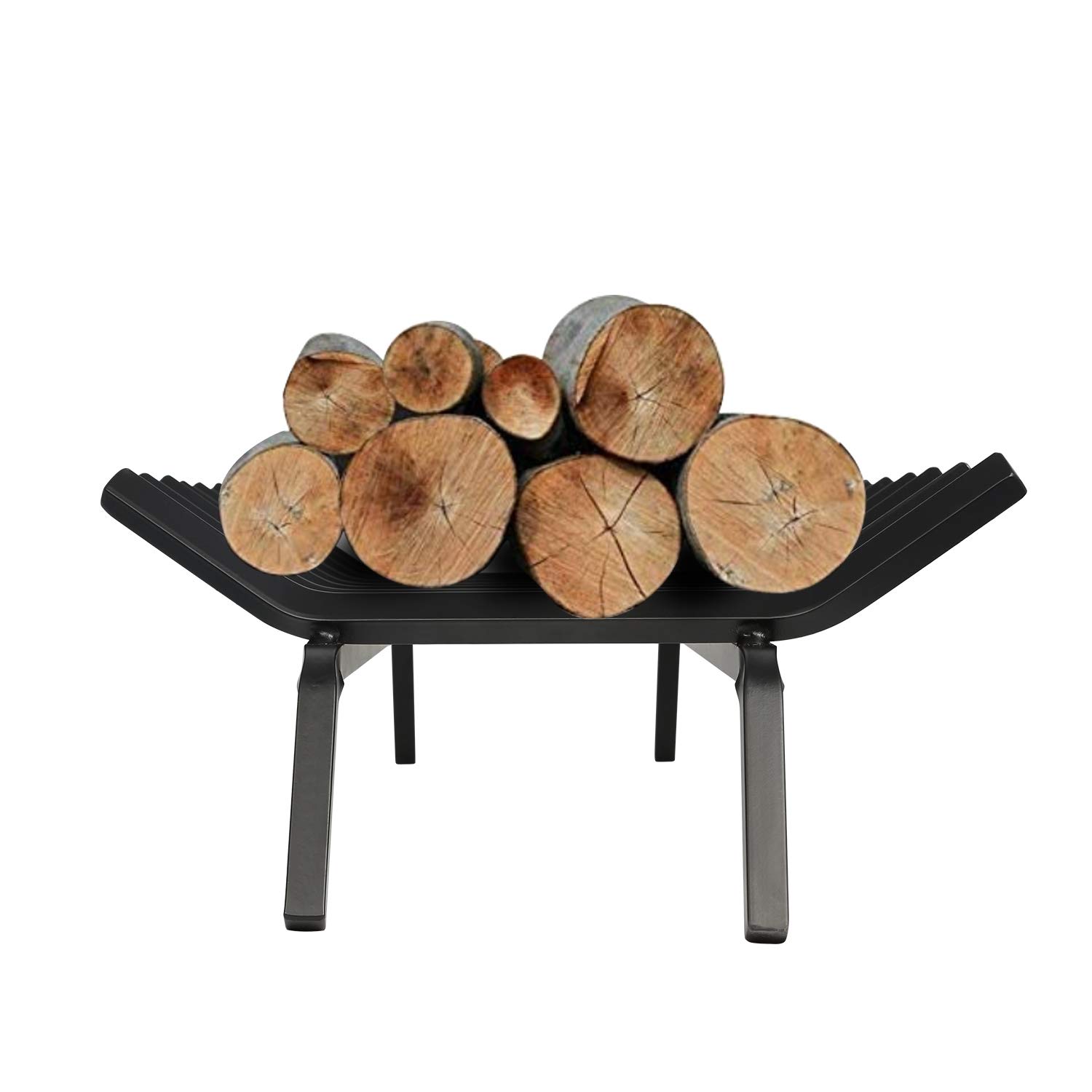 hykolity 30 in. Fireplace Log Grate, Heavy Duty Solid Steel Firewood Burning Rack 4/5" Bar Fire Grates