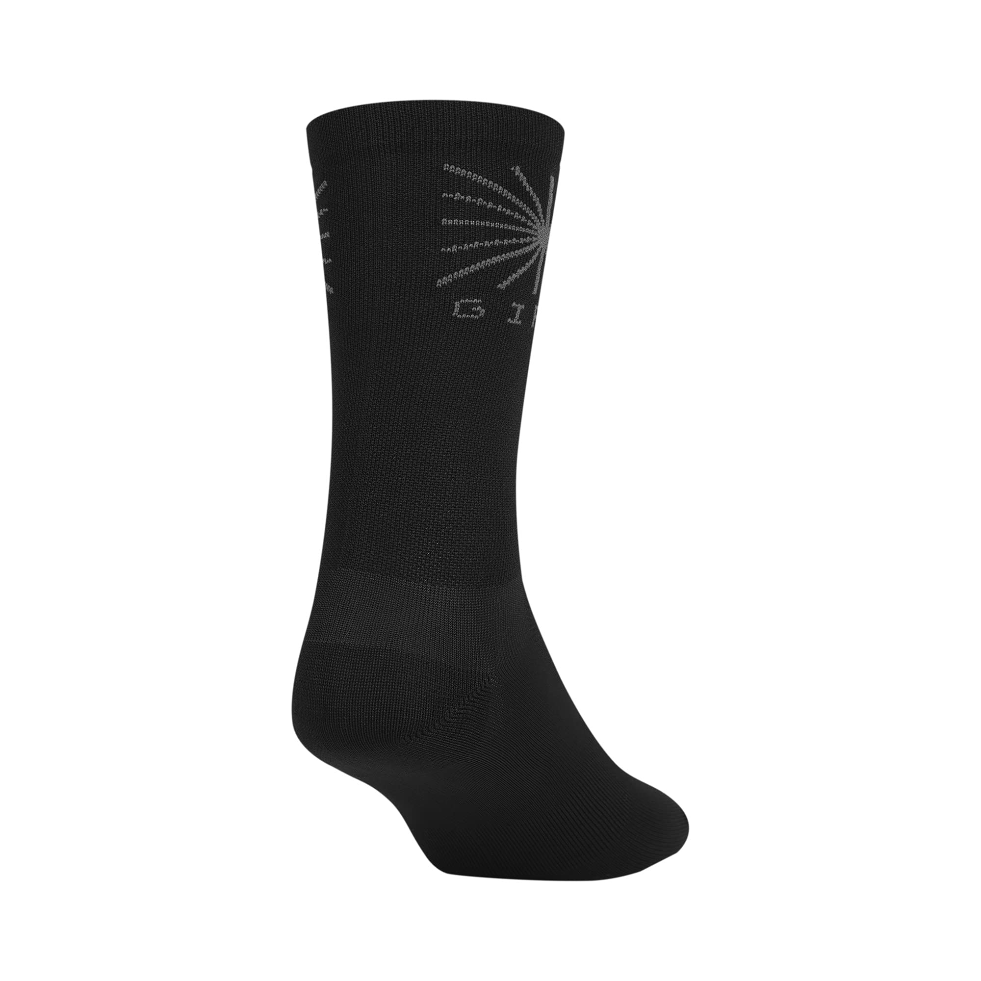 Giro Comp Racer High Rise Unisex Adult Road & Trail Cycling Crew Socks - Black Sun (2023), Medium