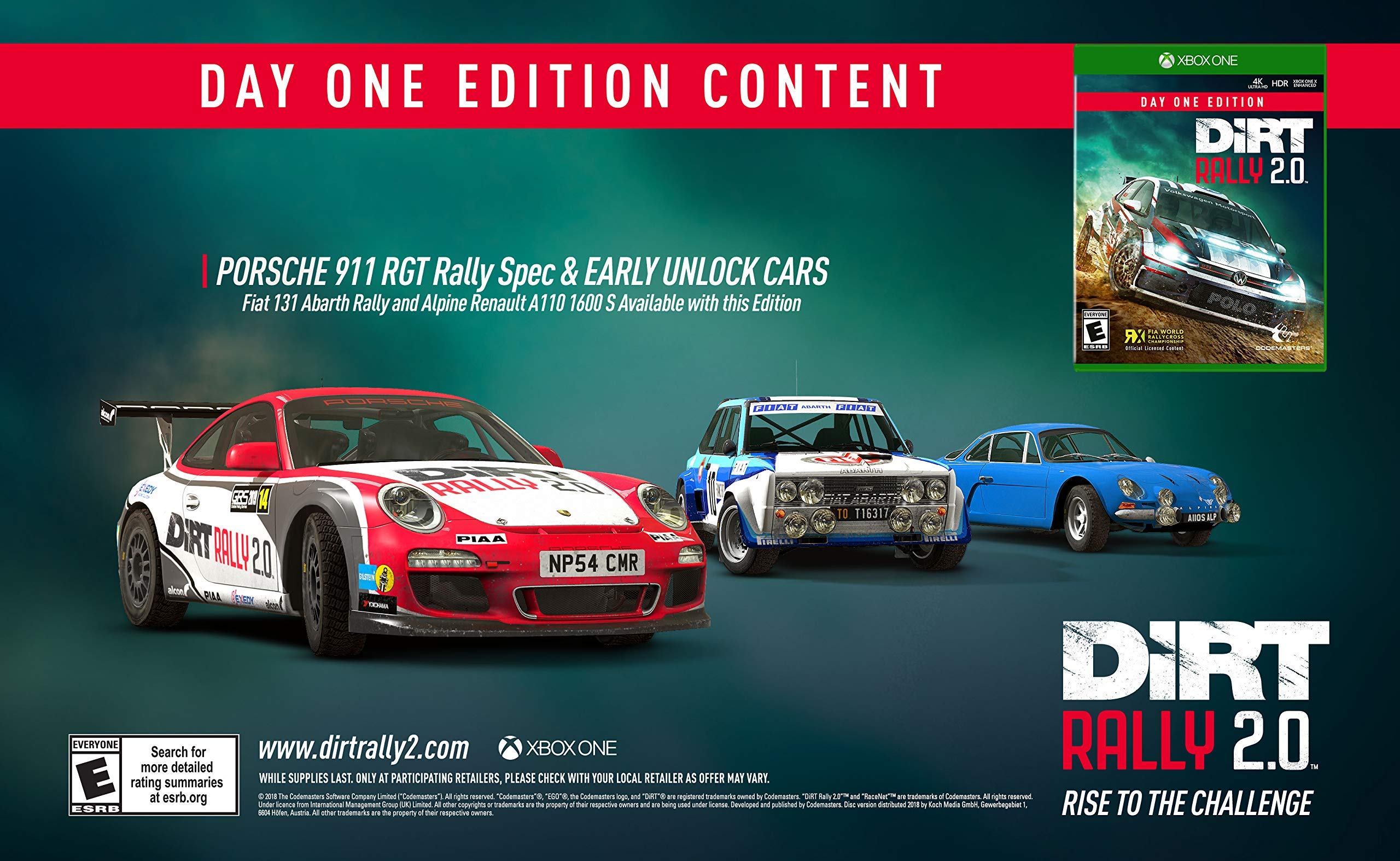 DiRT Rally 2.0 - Xbox One (Renewed)