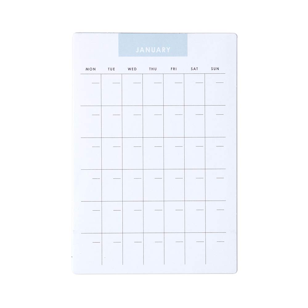Erin Condren Designer Desk Accessories - Focused Customizable Calendar Stickers. 12 Non-Dated Adhesive Calendars, Measures 6.3" x 4.3 Each. Open-Dated Monthly Planning Stickers