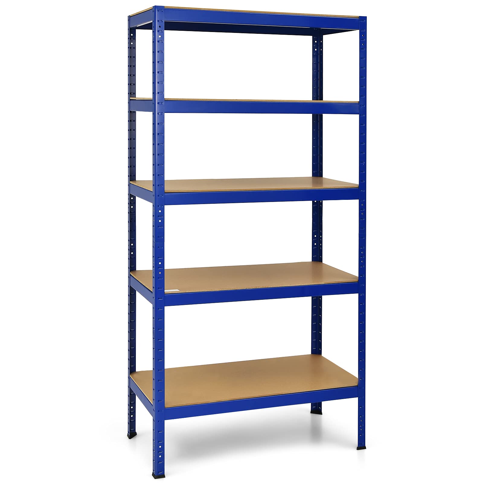 Tangkula 72" Storage Shelves, Heavy Duty Steel Frame 5-Tier Garage Shelf, Metal Multi-Use Storage Shelving Unit for Home/Office/Dormitory/Garage (1, Navy Blue)