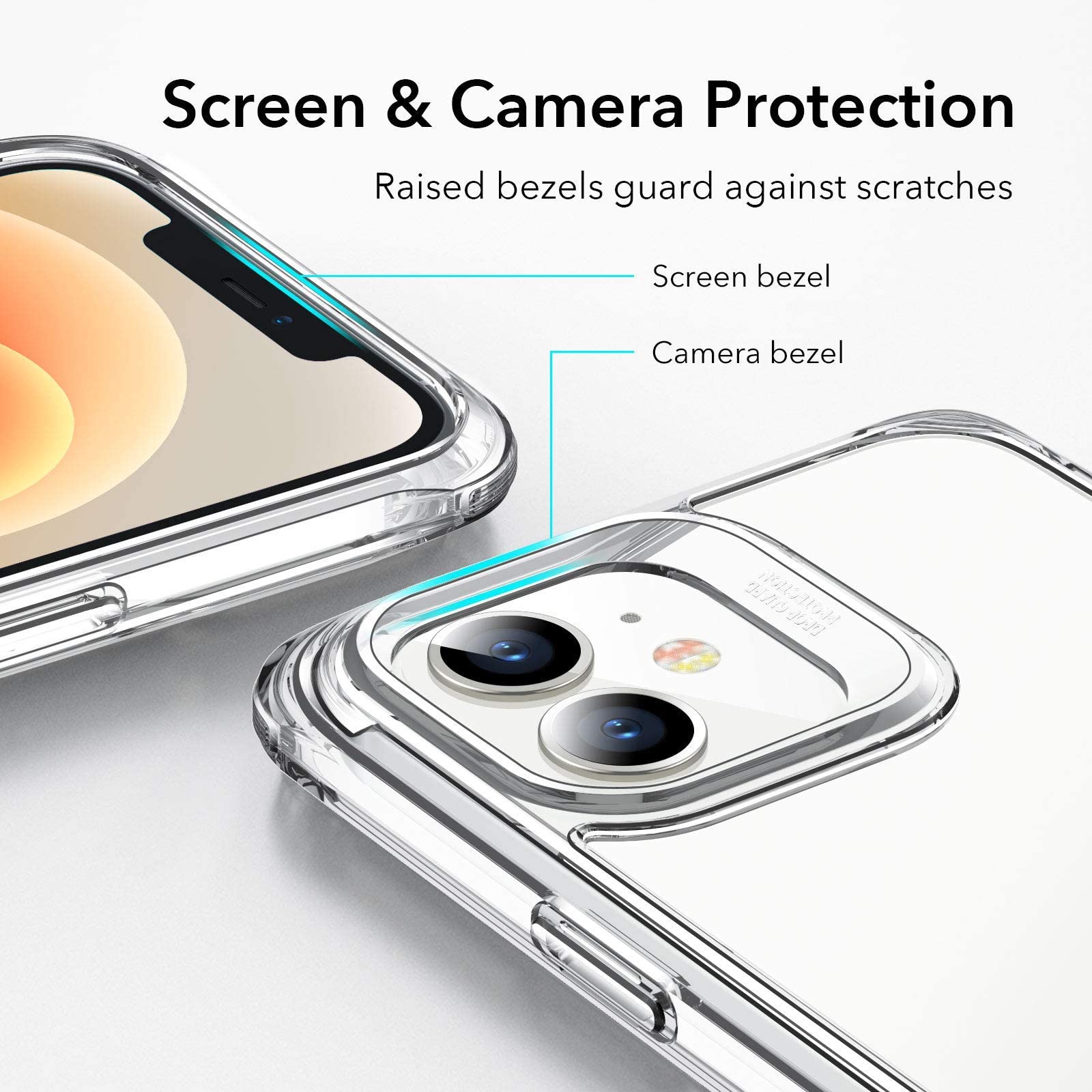 ESR Alliance Series Designed for iPhone Mini Case [2 Tempered Glass Screen Protectors] [Full-Body Hybrid Protection] [Shock-Absorbing] [Scratch-Resistant] for iPhone 2020, 5.4" – Clear