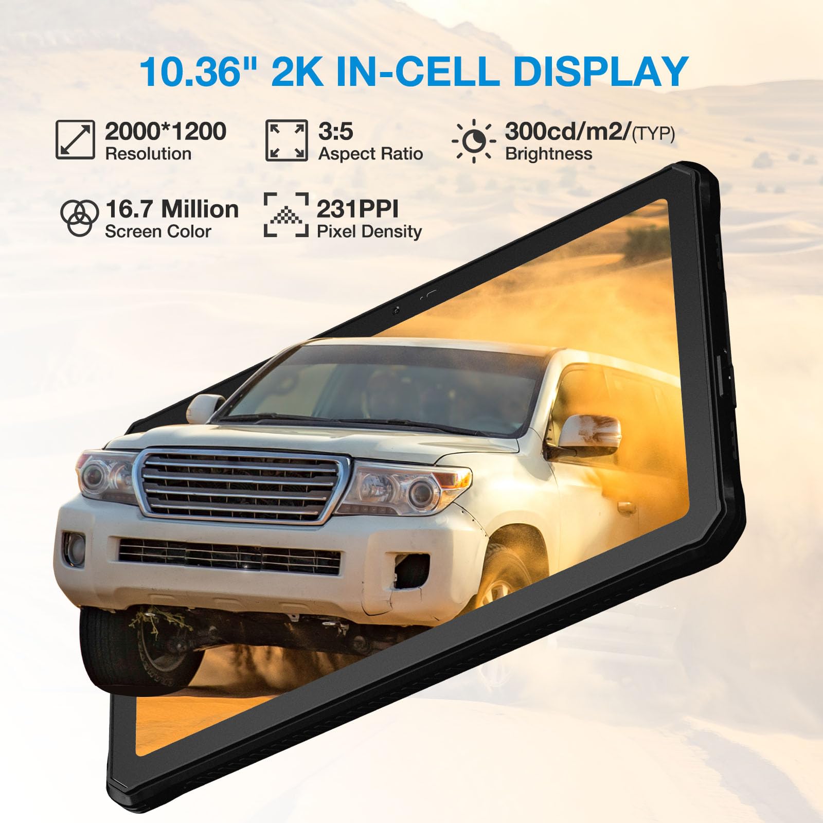 DOOGEE R10 Rugged Tablet 10.36” 2.4K Display Android 13 Tablet MTKG99 Octa-Core 8GB + 128GB ROM, 10800mAh Battery Tablet OTG Reverse Charging, Widevine L1 Android Tab (Black)
