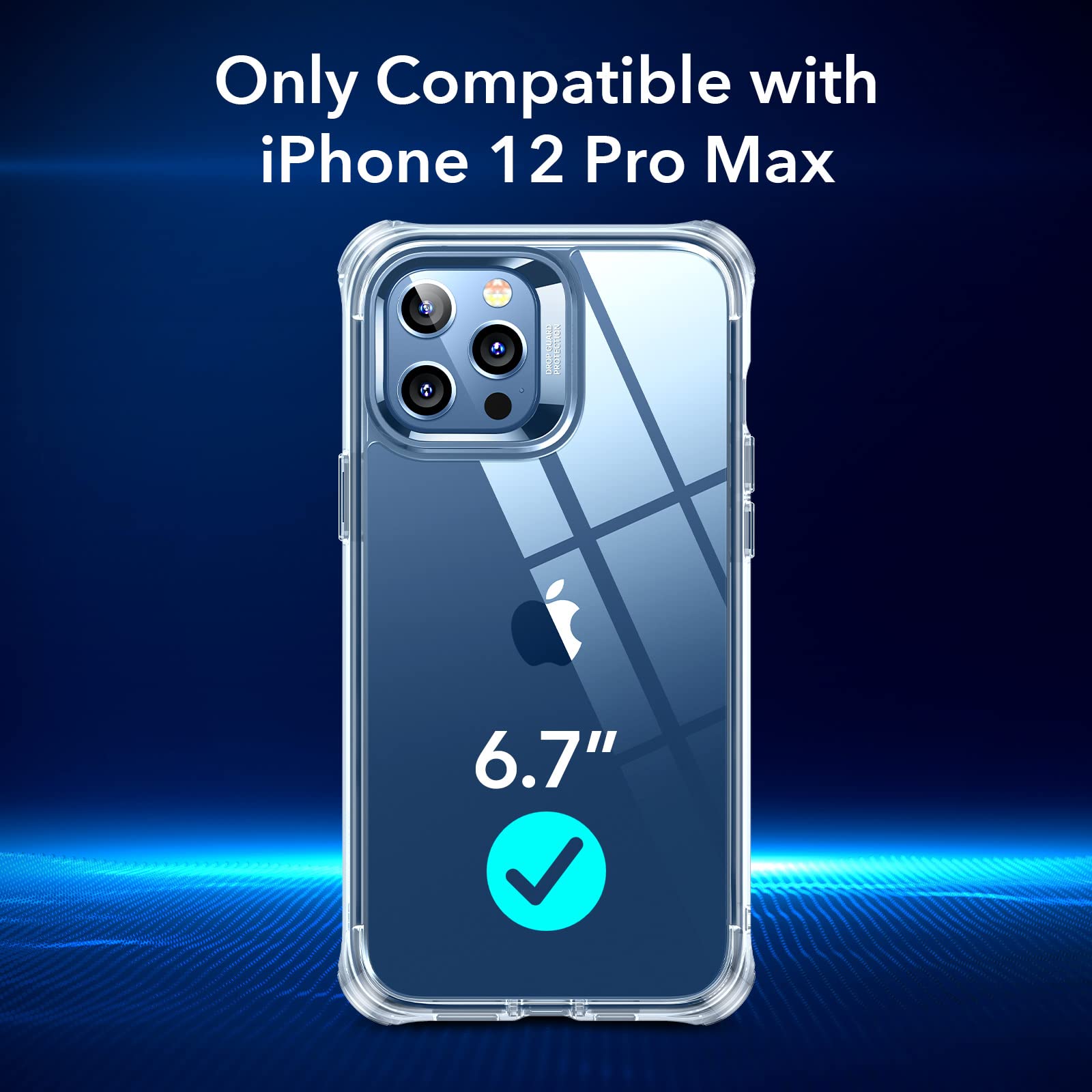 ESR Alliance Series Designed for iPhone Pro Max Case [2 Tempered Glass Screen Protectors] [Full-Body Hybrid Protection] [Shock-Absorbing] [Scratch-Resistant] for iPhone 2020, 6.7-Inch – Clear