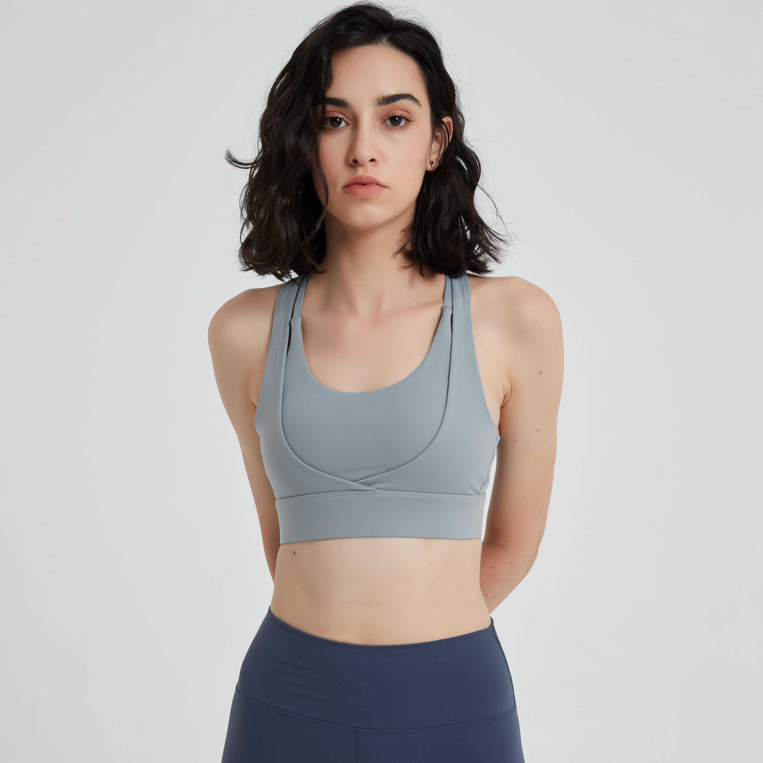 Flexyfree High Impact Sports Bra for Women, Full Coverage High Support Bra with Removable Pads and Adjustable Straps Black