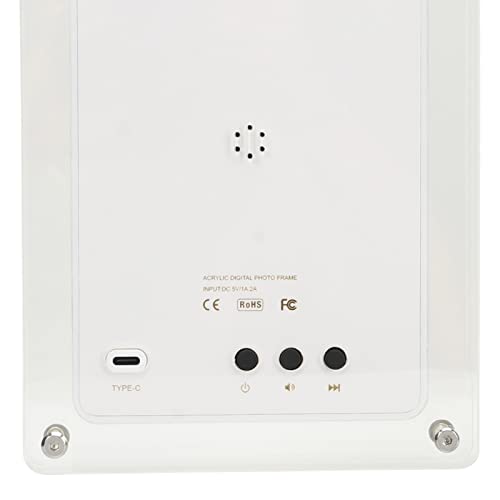 Electronic Photo Album, 4GB Internal Memory 100 to 240V Digital Picture Frame with Speaker for Home Decoration (US Plug)