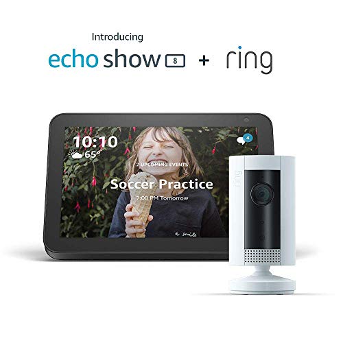 Echo Show 8 (Charcoal) with Ring Indoor Cam (1st Gen)