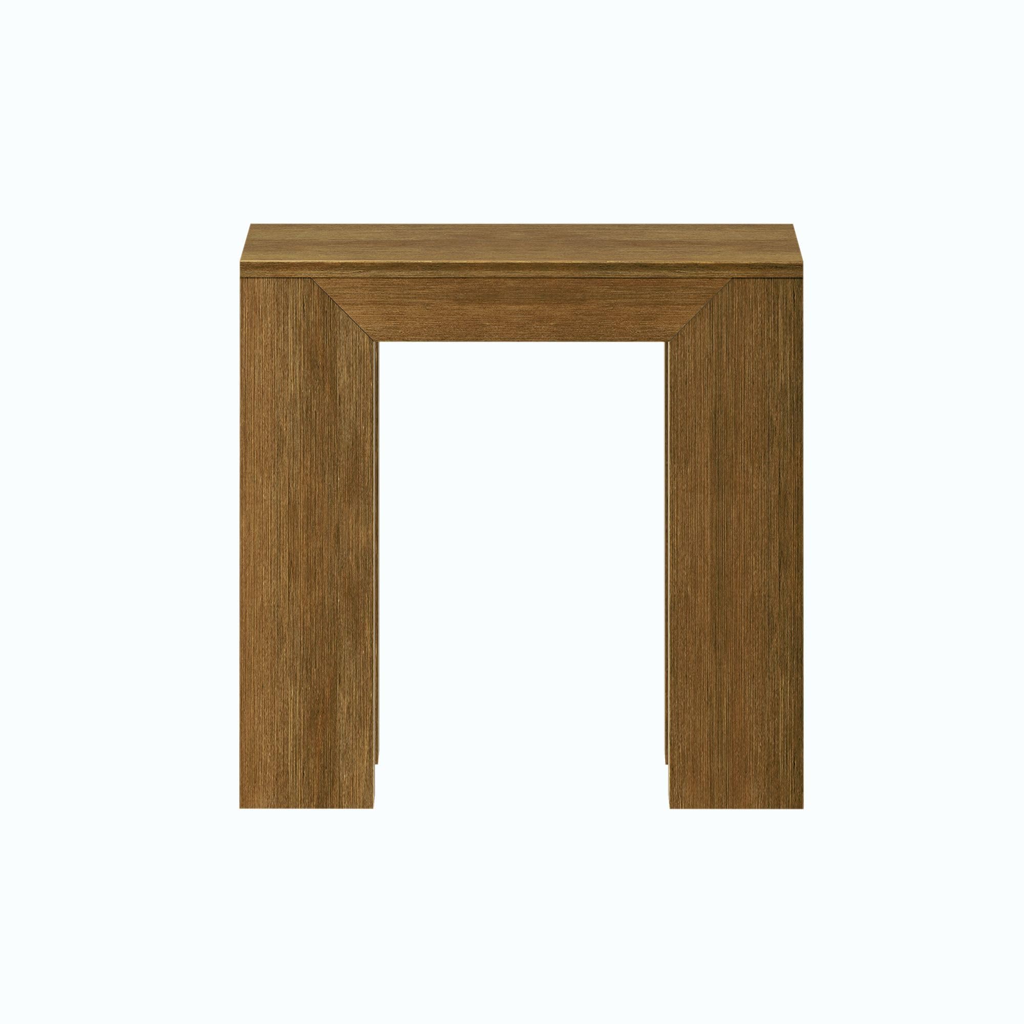 Plank+Beam Modern Rectangular Side Table, Slim Side Table for Living Room, Narrow Nightstand for Small Spaces, Wood End Table for Bedroom, Pecan Wirebrush