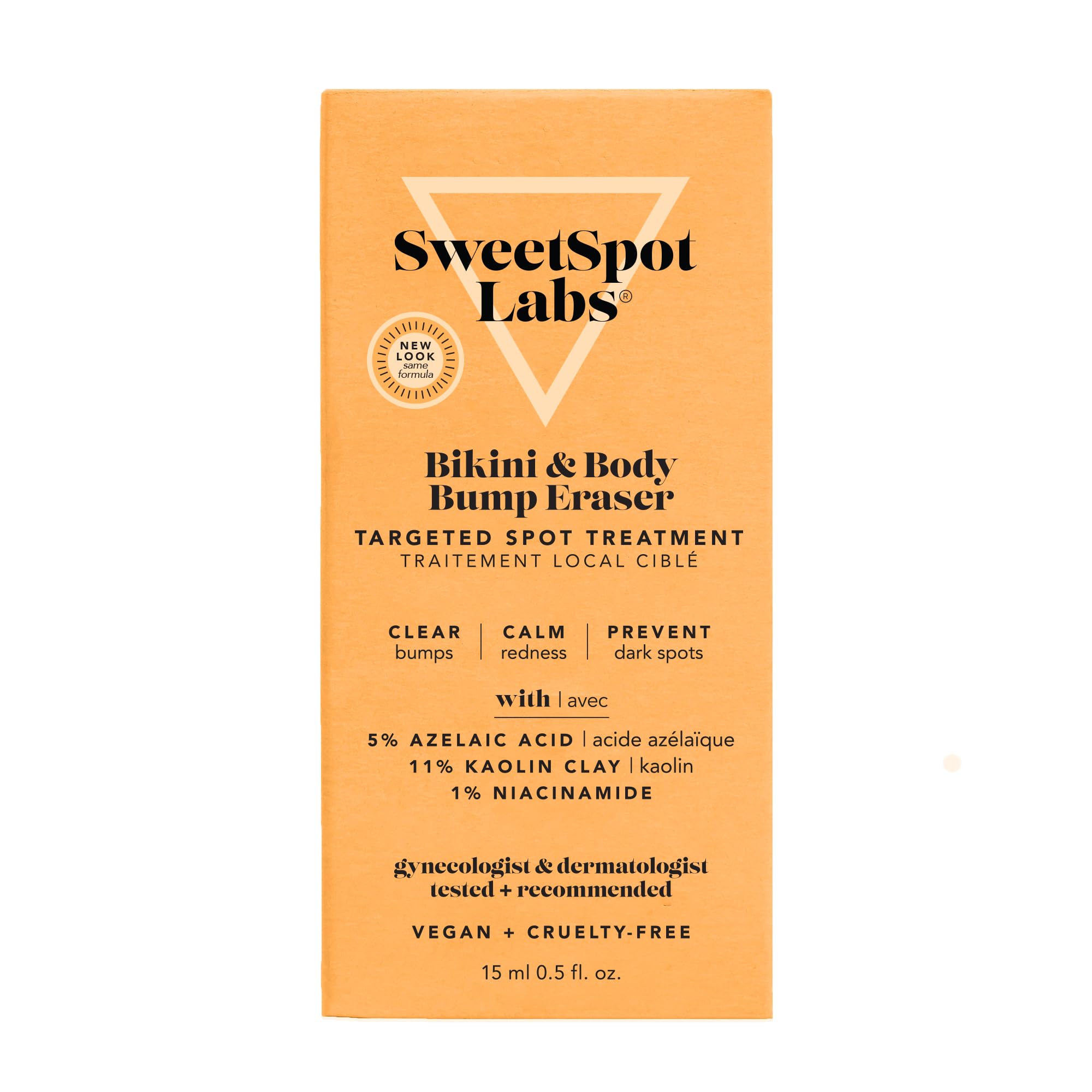 SweetSpot Labs Bikini & Body Bump Eraser | Treat Razor Bumps & Dark Spots | With Essential Ingredients Niacinamide & Bentonite Clay | 0.5 oz