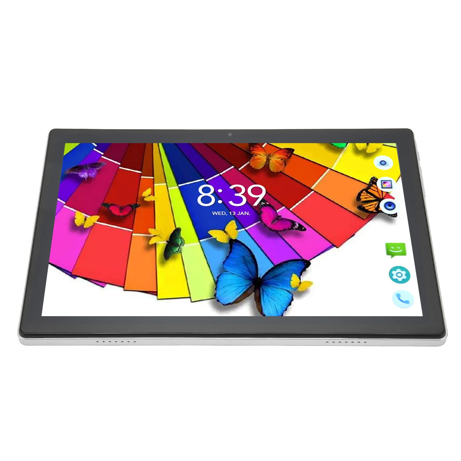 Dpofirs Tablet 10 inch Tablet PC, Dual SIM Dual Standby Business Tablet, Octa Core 8GB RAM 128GB ROM, 5G WiFi Dual Camera, 8800mAh HD Tablet with BT Keyboard (Silver)