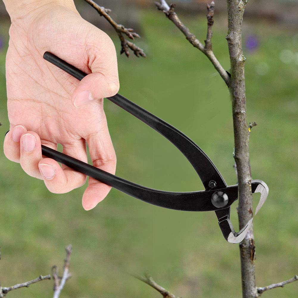 HERCHR Branch Cutter Tool, Hand Forged Bonsai Concave Branch Cutter, Japanese Gardening Tools Tree Branch Cutter, Long Branch Cutter Bonsai Nippers