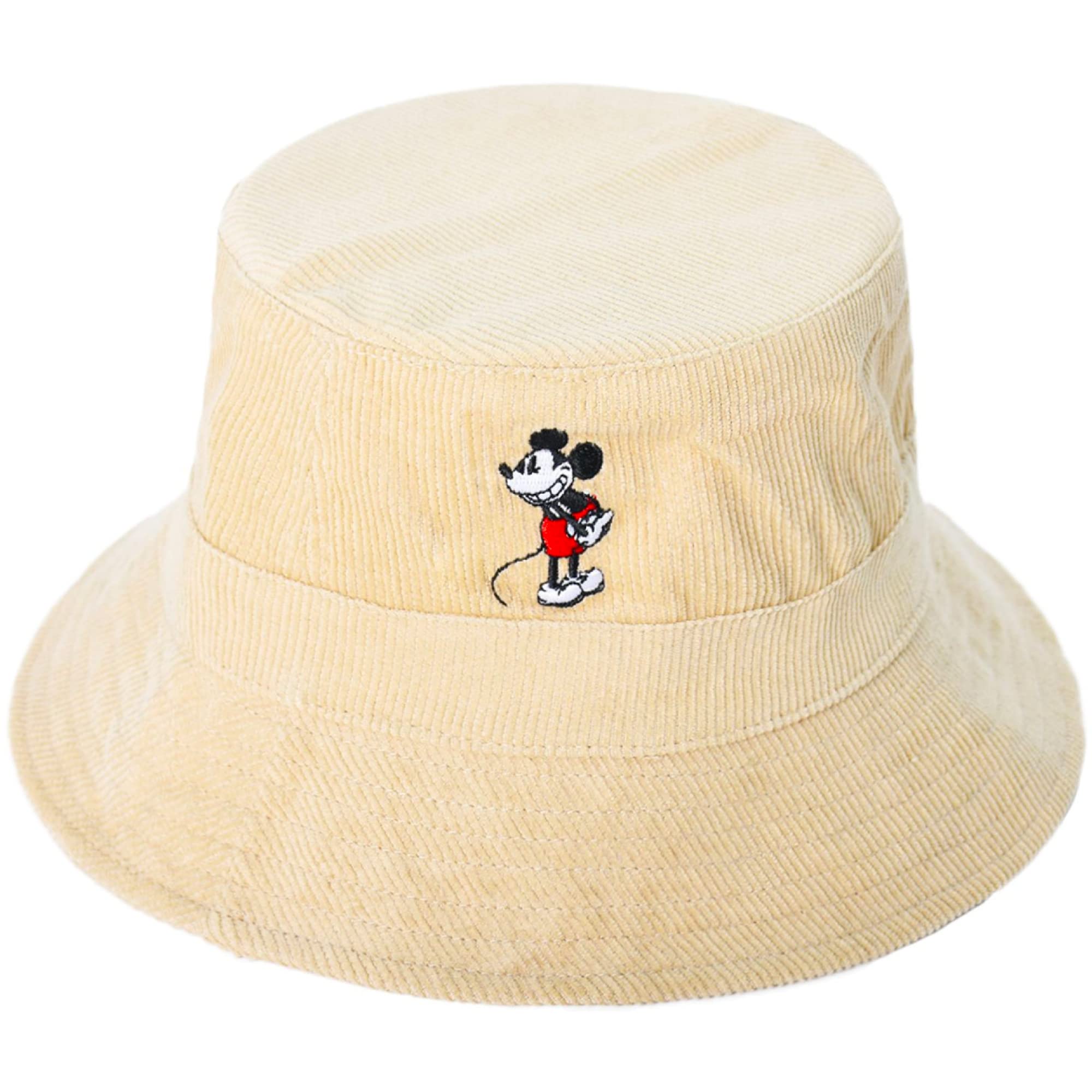 Disney Mickey Mouse Bucket Hat, Packable Travel Hat, Tan, Medium/Large