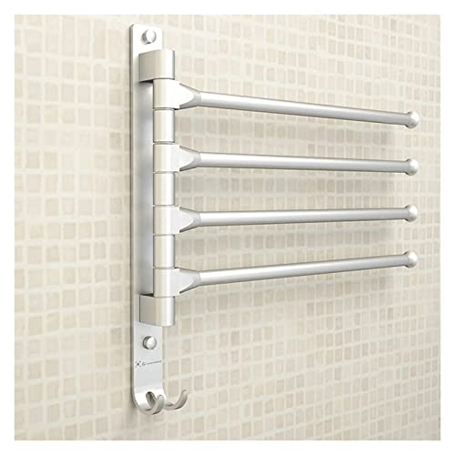 Towel BAR Rack Towel Shelfs,Space Aluminum Rotate Towel Rack Bathroom Towel Hanging Rod Bathroom Towel Rack Activity Towel Bar/C (Color : C)