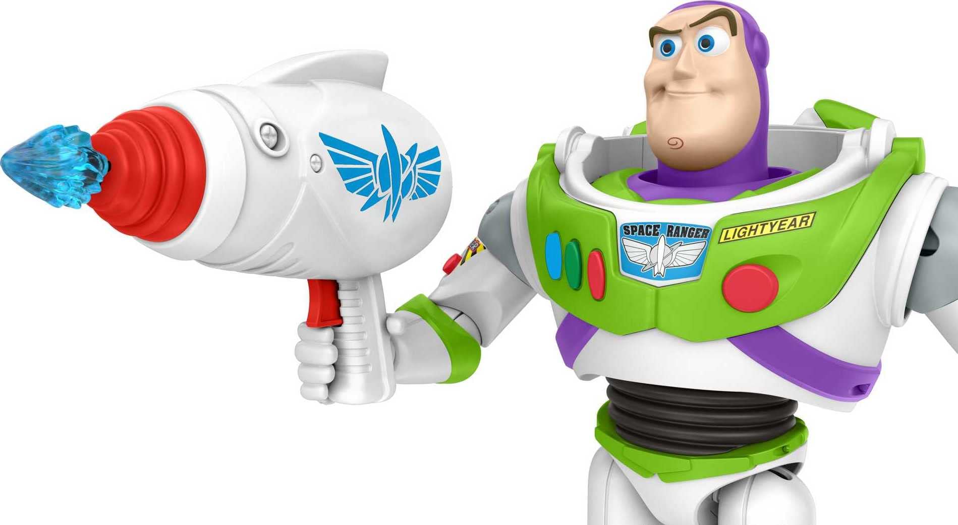 Disney Pixar Toy Story Blaster Training Buzz Large Action Figure, 12 in Scale, Authentic Posable Detailed, Movie Collectable, Gift Ages 3 Years & Up