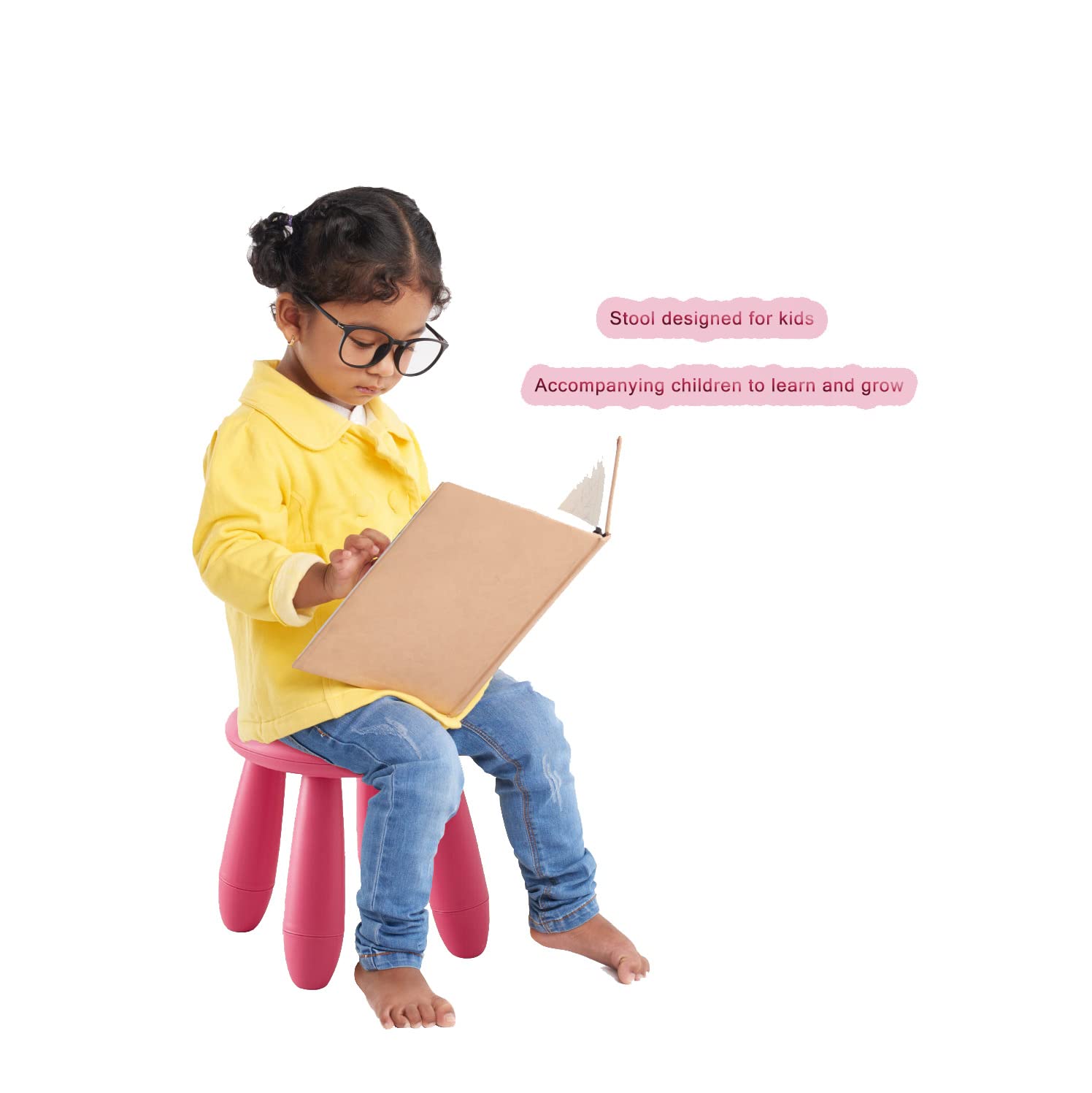 Soerreo Children's Footstools, Kindergarten Learning Stools,Children's Dresser Stool, Plastic Light Footstools are Durable and Movable (Blue)