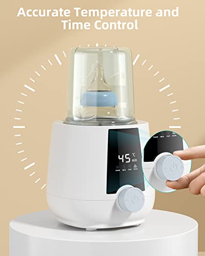 Tizwis Baby Bottle Warmer for Breastmilk or Formula, Fast Baby Milk Warmer with Timer, Smart Temperature Control, Multifunctional Bottle Warmers with Defrost, Thaw, Keep, Heat Baby Food Jars Function