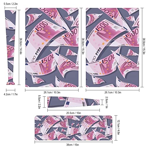 Euro Cash Full Protective Skin Cover Design Wrap Decal Sticker Compatible with PS5 Digital Edition Console and Controller