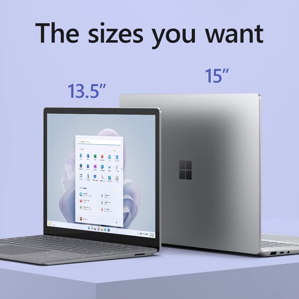 Microsoft QZI00001 Surface Laptop 5 13.5" Intel i5, 8GB/256GB Touch, Platinum Bundle 365 Personal 15 Month Subscription