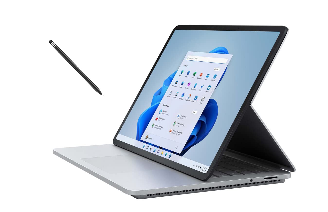 Microsoft Surface Laptop Studio, 14.4" Touchscreen, Intel 11th Gen Core i7 (Up to 4.8GHz), NVIDA GeForce RTX 3050Ti, 16GB DDR4 RAM, 1TB SSD, Win11h, Platinum, with Stylus Pen