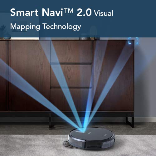 ECOVACS DEEBOT 711 Robot Vacuum Cleaner with Smart Navi 2.0 bundle with Echo Dot (3rd Gen) Charcoal Gray