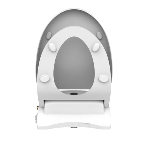 Smart Bidet Toilet Seat with Heated Seat, Electronic Bidet Seat with Wireless Remote/Side Panel/Various Washing Settings/Warm Water/Air Dryer and Nightlight