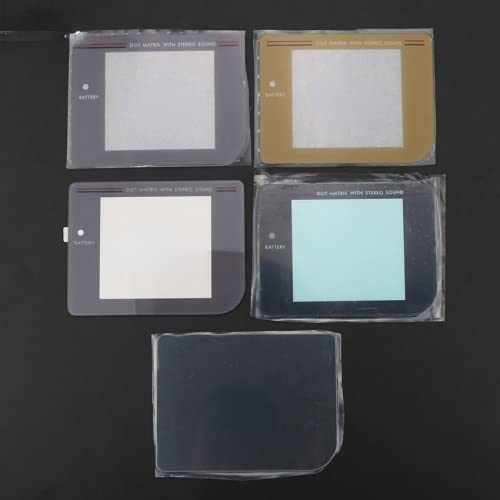 Glass Plastic Limited Protector Display Screen Lens with Adhesive for Gameboy DMG GB Controller Replacement Kit (Glass Clear)