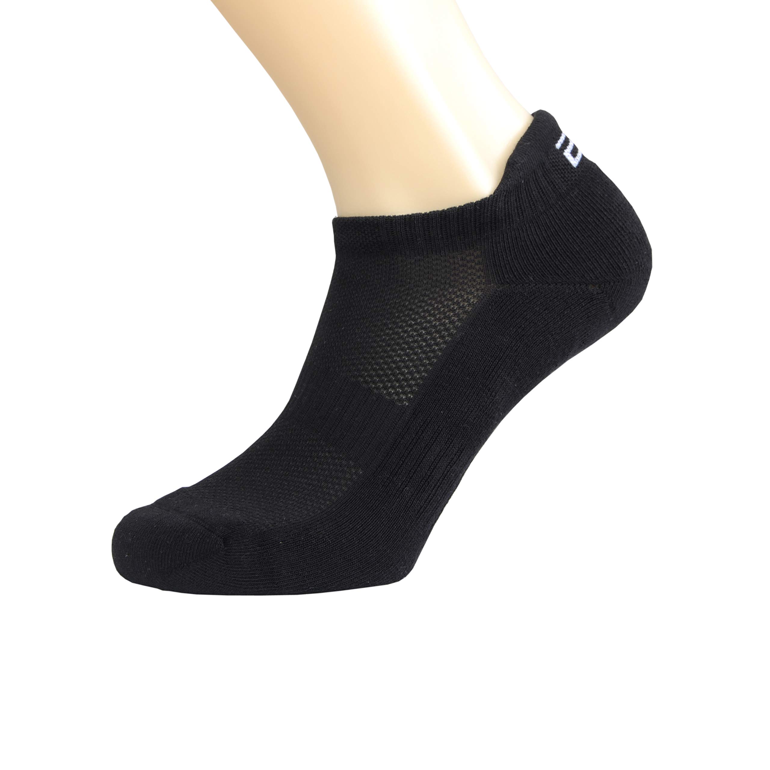 EVERSWE 6 Pairs Ankle Athletic Running Socks Low Cut Sports Tab Socks for Men and Women (Black, S)