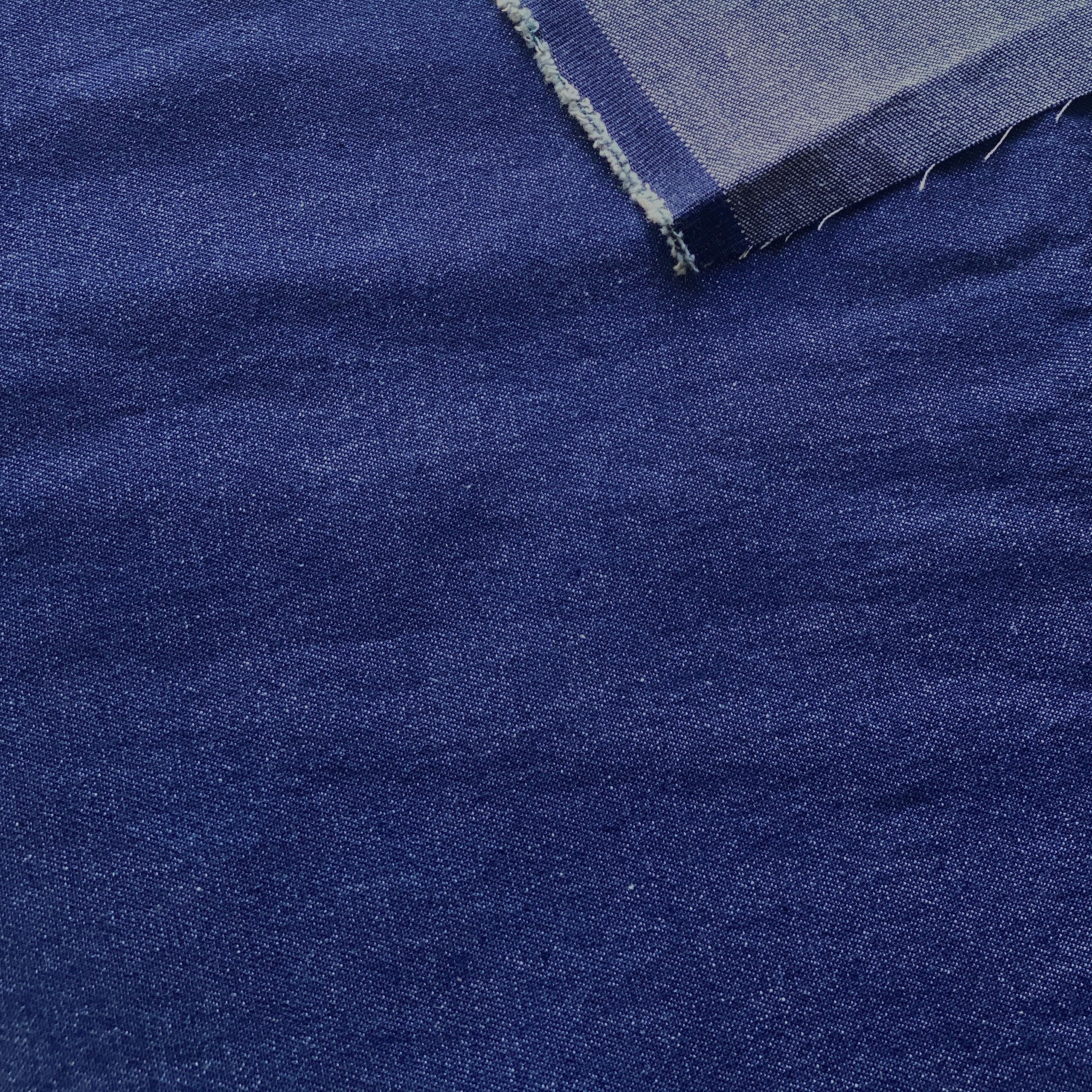 Solid Indigo Denim Fabric by The Yard