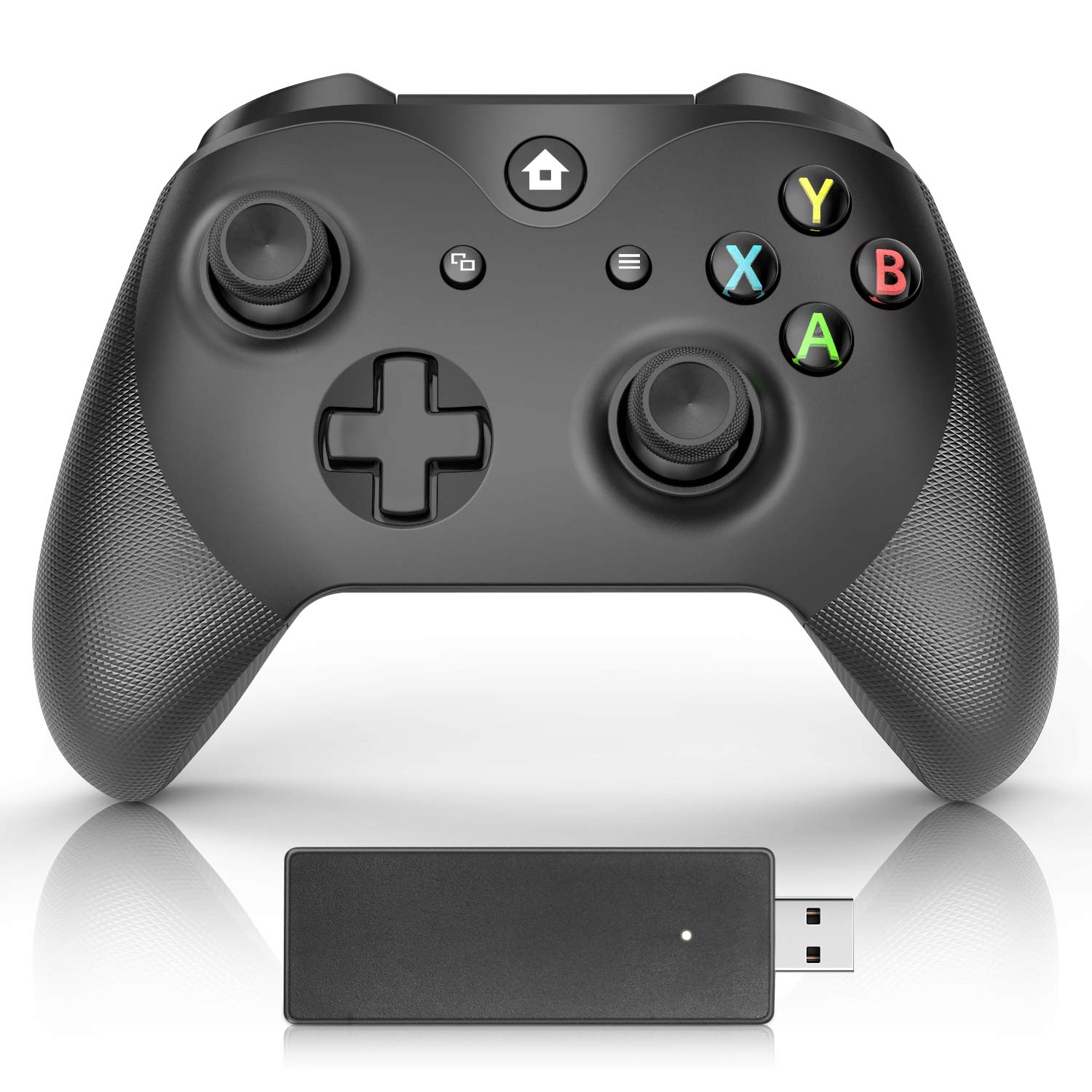 FUXINYA Wireless Controller Compatible with Xbox Series X/S, Xbox One X/S, P3 Host, Windows 10, PC Game Controller Joystick Gamepad Remote with 2.4 GHZ Wireless Adapter (Black) 2021 Newest Version