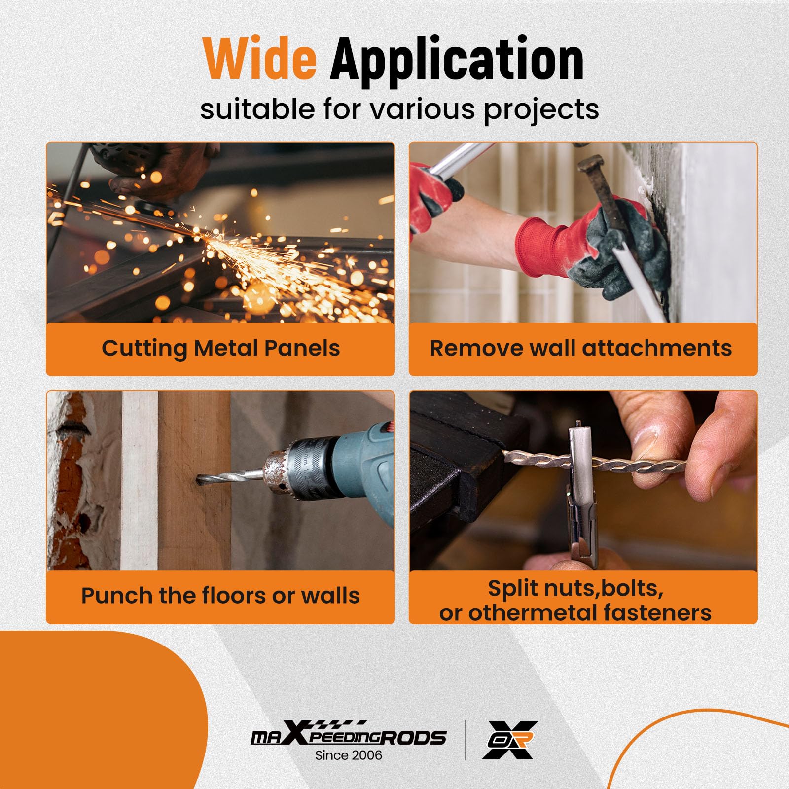 maXpeedingrods Air Hammer Kit, 25 PCS Multi-functional Pneumatic Hammer Piece Chisel Set, 2100 BPM Quick Change Retainer Air Hammer with Shovel Heads, Ball Joint Separator Set, Air hammer Bits
