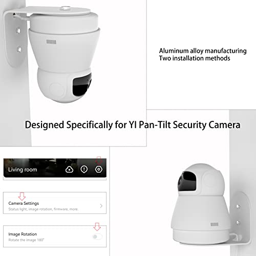 Teccle Angled Window Mount for Wyze Cam V3, 20 Degrees Tilt (Up/Down/Left/Right), Through Window Use Cam v3 ,Helps You Watch Front Yard and Driveway (20° tilt window Mount, white/Pack of 4)