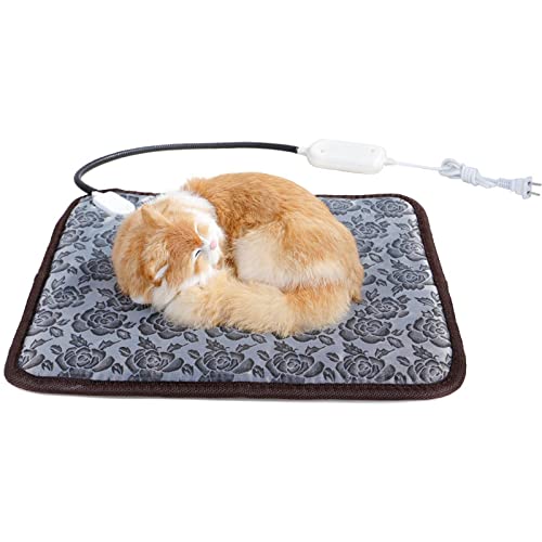 Pet Heating Pad, Small Waterproof Electric Blanket for Pet Dog and Cat, 17.7''x17.7'' Electric Heating Pad Anti-bite Wear Resistant Temperature Constant