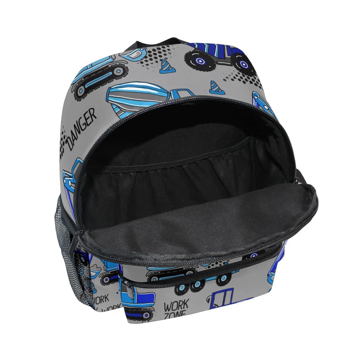 Glaphy Custom Kid's Name Backpack, Excavator Tractor Pattern Toddler Backpack for Daycare Travel Personalized Name Preschool Bookbag for Boys Girls