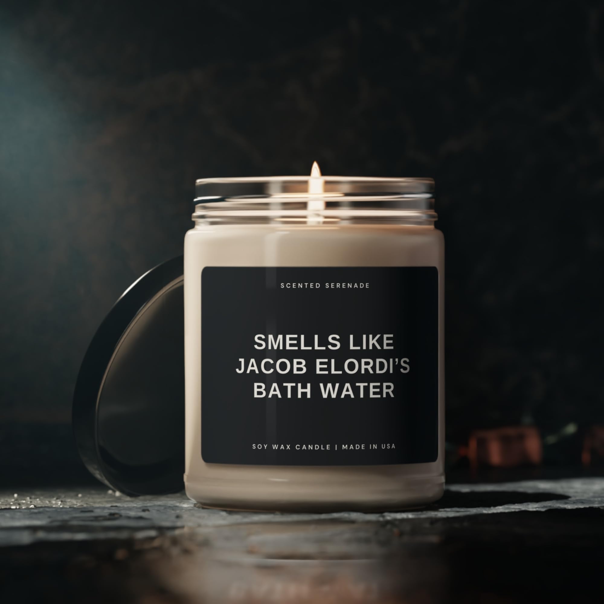Smells Like Jacob Elordi Bath Water Candle, Ecofriendly Soy Wax Candle - 9oz