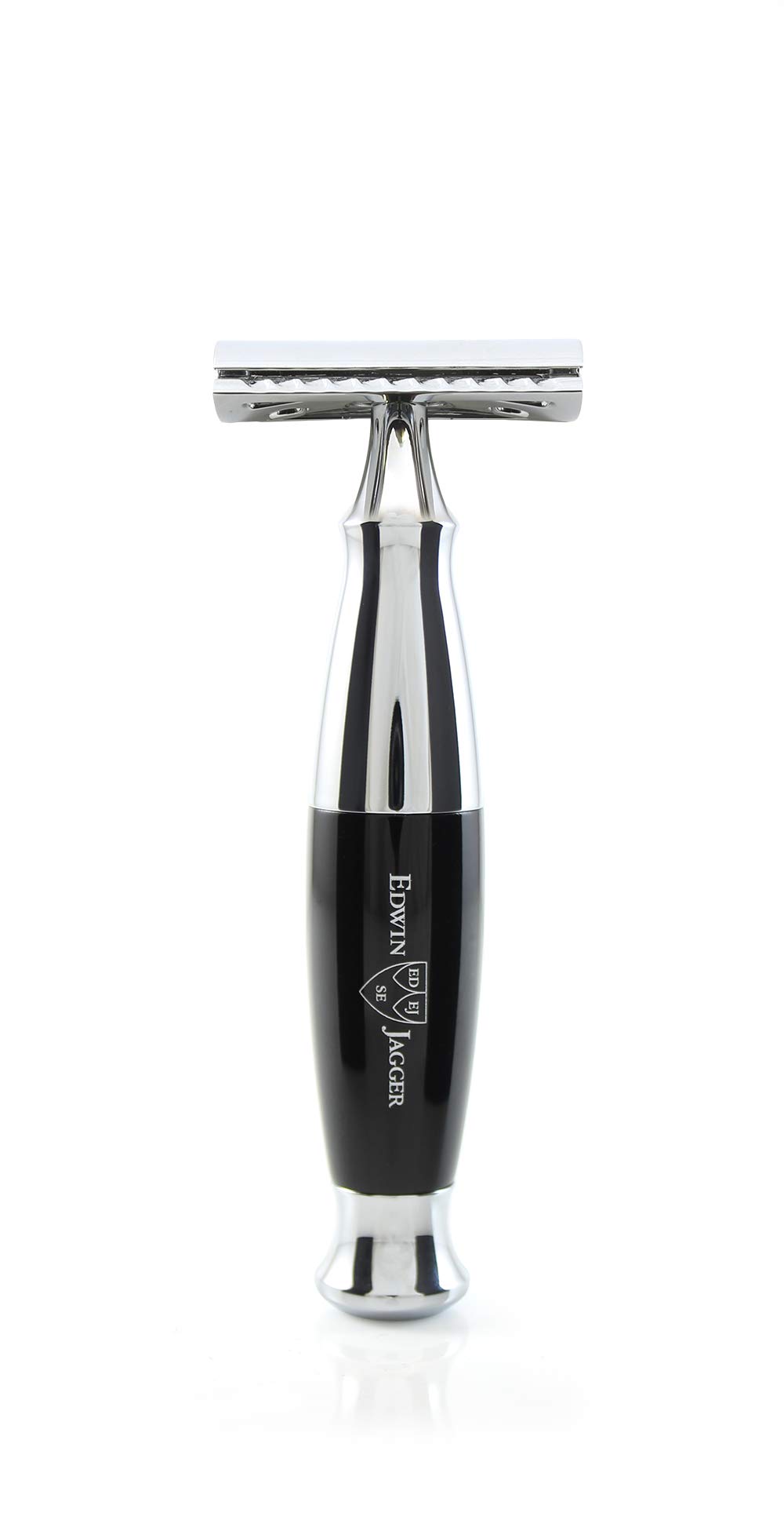 Edwin Jagger Chrome DE Safety Razor- Diffusion 36 Series (Black)