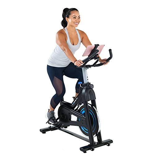 Exerpeutic Indoor Stationary Bike - Stationary Bikes for Home with Bluetooth Smart Connect - Spin Bikes for Home Designed to Work with the MyCloudFitness App for Custom Cardio Training and Tracking