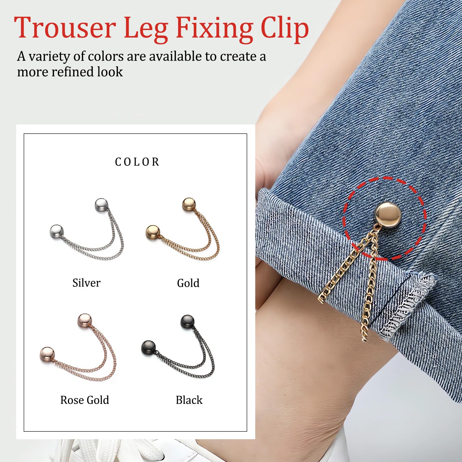 Multi-Function Magnetic Clothing Clips, Magnetic Shirt Clips for Women Clothing, T-Shirt Shortening Magnetic Closure for Cinch T-Shirt Hems, Collar, Pants Hems (8 Pack)