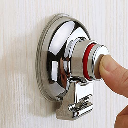 GOOFFY Door Metal Hooks for Hanging Suction Cup Hooks for Shower, Bathroom, Kitchen, Glass Door, Mirror, Tile – Holder for Hanging Up to 15 Lbs Hanger