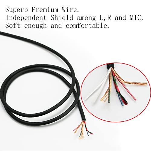 NewFantasia Replacement Audio Cable 3.5mm 5 Pole Male Compatible with SteelSeries Arctis Nova 1, Nova Pro, Nova 7, Nova 7X, Nova 1P, Nova 1X Gaming Headset 2meters/6.6feet