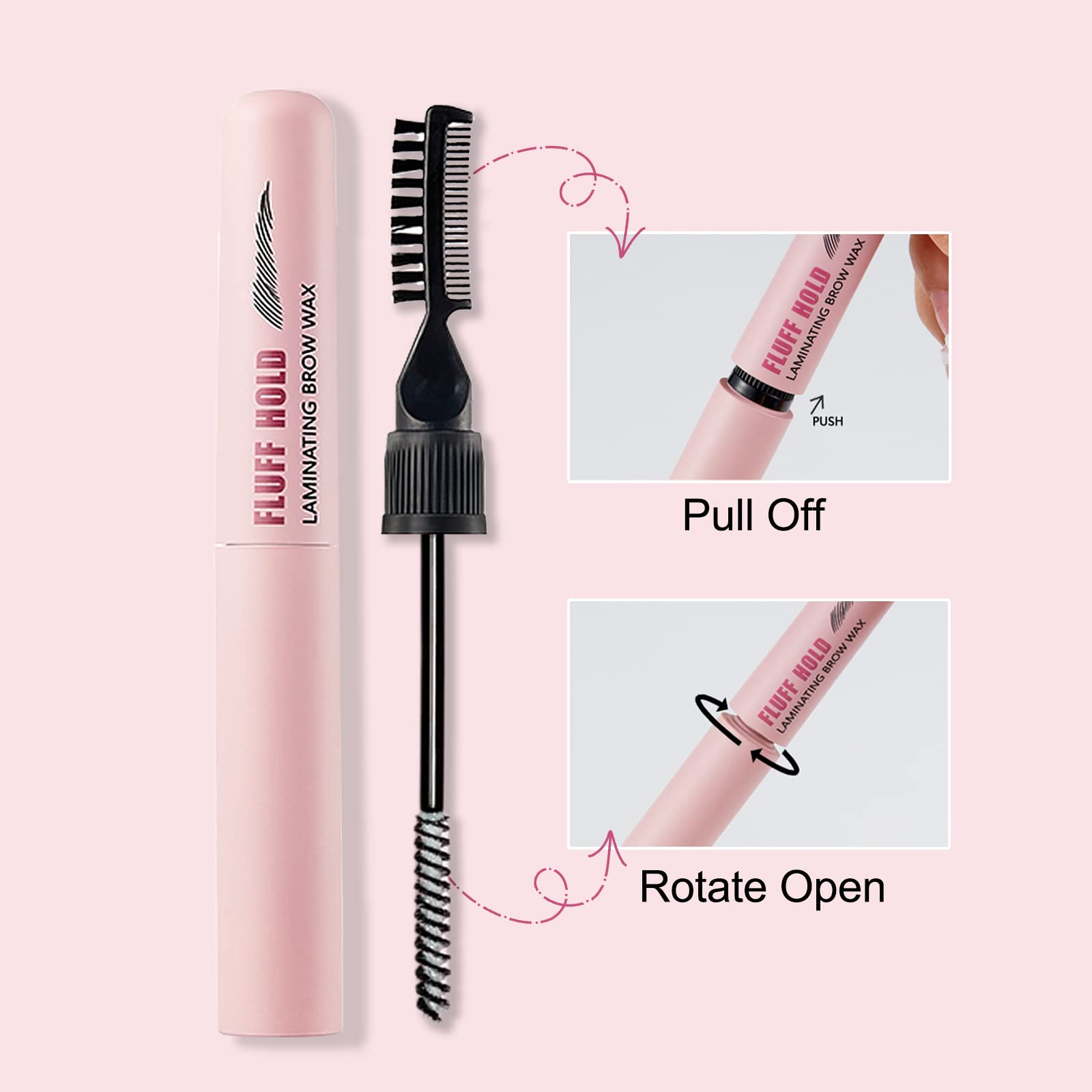 Erinde Clear Eyebrow Sculpt Gel, Brow Fix Gel, Waterproof Sweat-Proof Eye Brow Styling Wax, Long Lasting Eye Brow Makeup for Lamination Effect