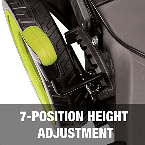 Sun Joe 24V-X2-21LM 48-Volt 21-Inch 1100-Watt Max Brushless Cordless Lawn Mower, 7-Position Mowing Height Adjustment w/Rear Collection Bag