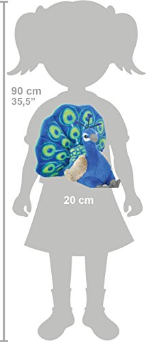 WILD REPUBLIC Peacock Plush, Stuffed Animal, Plush Toy, Kids Gifts, Cuddlekins, 8 Inches,Blue