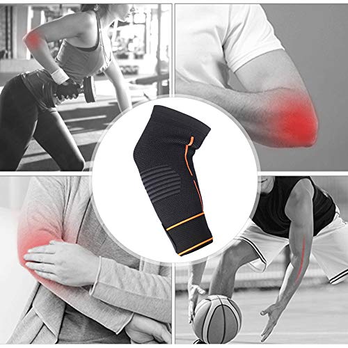 Gaeirt Elbow Support Sleeve, High Stretch Protective Elbow Guard Easy To Wear for Daily Injury(L)