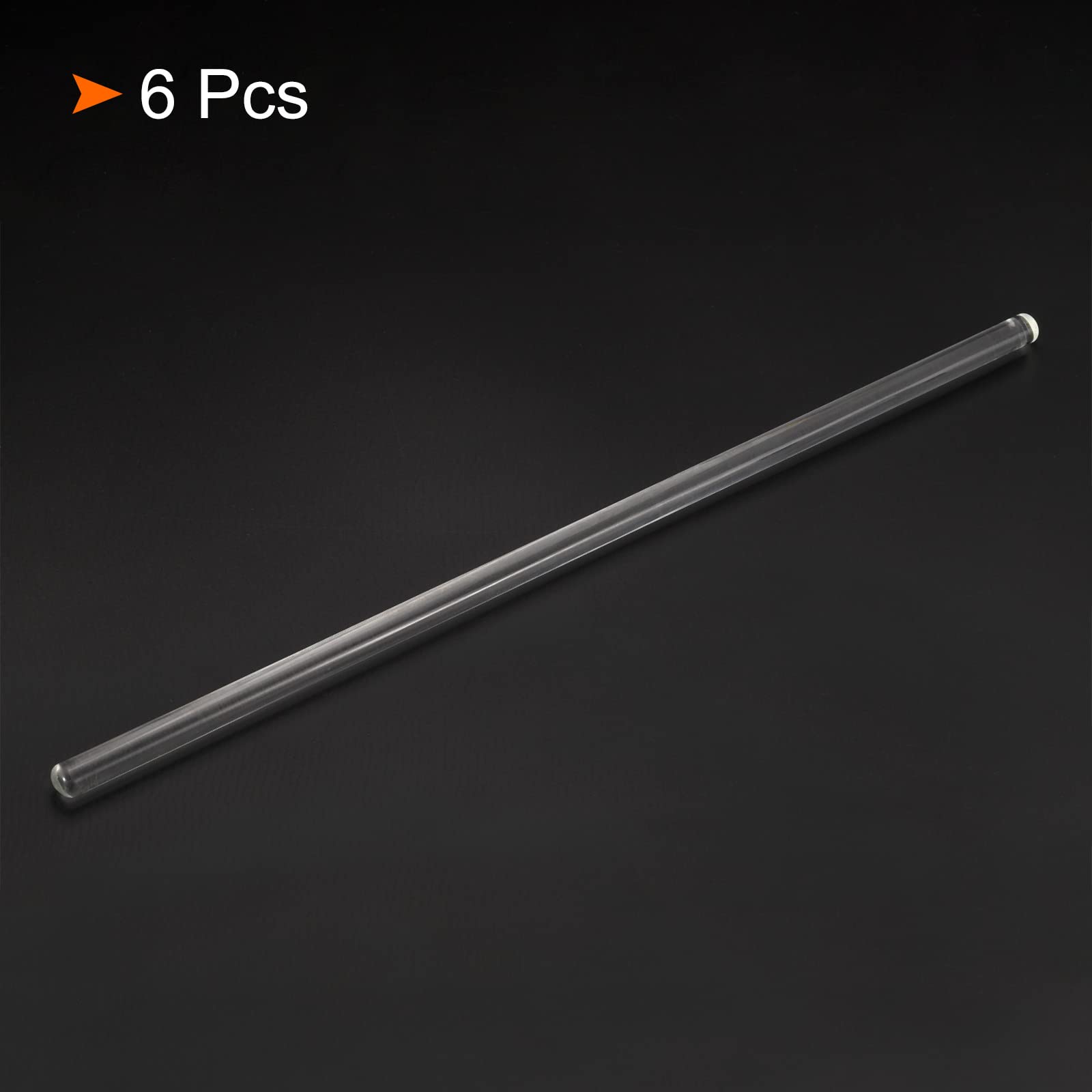 MECCANIXITY 3.3 Borosilicate Glass Stick 7.87" Length 8mm Dia Stir Rod Mixing Tools with Both Ends Round for Lab Kitchen Science 6Pcs