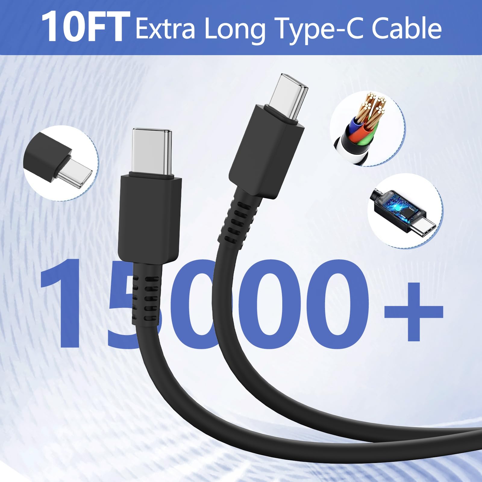 Esneer Samsung 25W Fast Charger, 10 Ft USB C Fast Charging Cable, Android Fast Charger,Suitable for Samsung Galaxy S23 Ultra/S23/S23+/S22/S22 Ultra/S22+/S21(3 Pack)