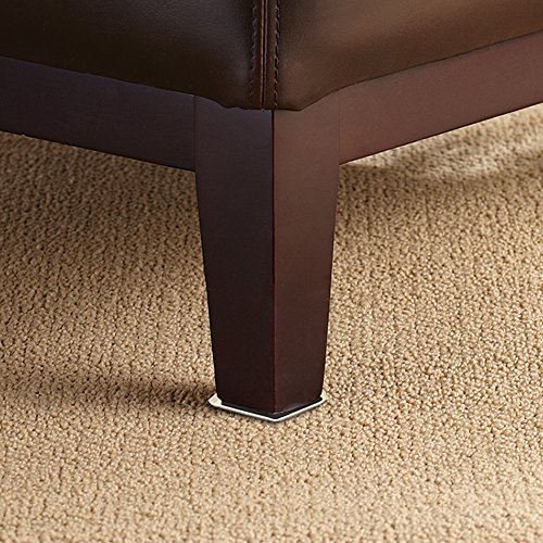 Super Sliders 7" Slide & Hide Reusable Furniture Sliders for Carpet - Effortless Moving and Surface Protection, Beige (4 Pack)