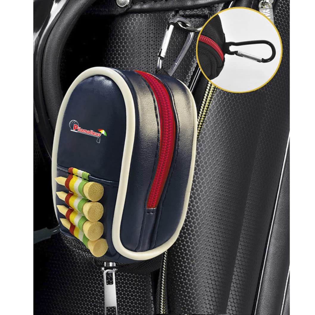GOTAYA Golf Mini Pouch Bag Purse for Tee Ball Marker Glove | Caddy Women Men Gift Idea for Golfer | Simple Cute Small Tiny (Navy)